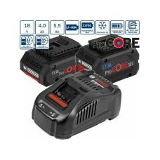 BOSCH Set akumulatora 1x ProCORE 18V 4.0Ah + 1x ProCORE 18V 5.5Ah + 1x punjač GAL 1880, 1600A0214A