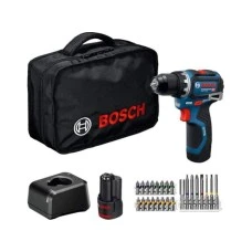 BOSCH plavi alat GSR 12V-32 akumulatorska bušilica - odvrtač, 2x2.0Ah, torba, set bitova, 06019N7006