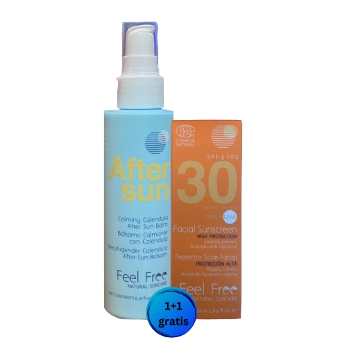FEEL FREE - COSMOS FACIAL SUNSCREEN SPF 30 50ml + GRATIS AFTERSUN BALSAM 200ml