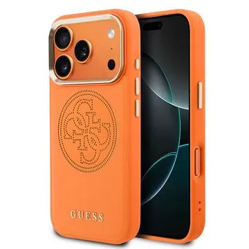 IPHONE 17 PRO MAX GUESS PERFORATED 4G LOGO CASE - MAGSAFE COMPATIBLE - ORANGE