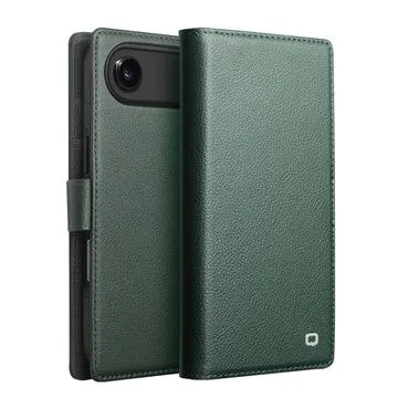 IPHONE AIR QIALINO 2-IN-1 DETACHABLE WALLET LEATHER CASE - MAGSAFE COMPATIBLE - GREEN