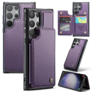 SAMSUNG GALAXY S23 ULTRA 5G CASEME C22 CASE RFID CARD WALLET - PURPLE