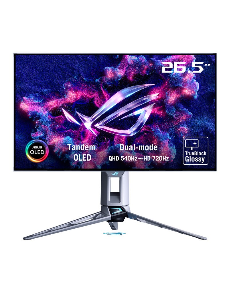ASUS ROG Swift OLED PG27AQWP-W 26.5" 1440p HDR 540 Hz / Full HD 720 Hz Dual Mode Gaming Monitor