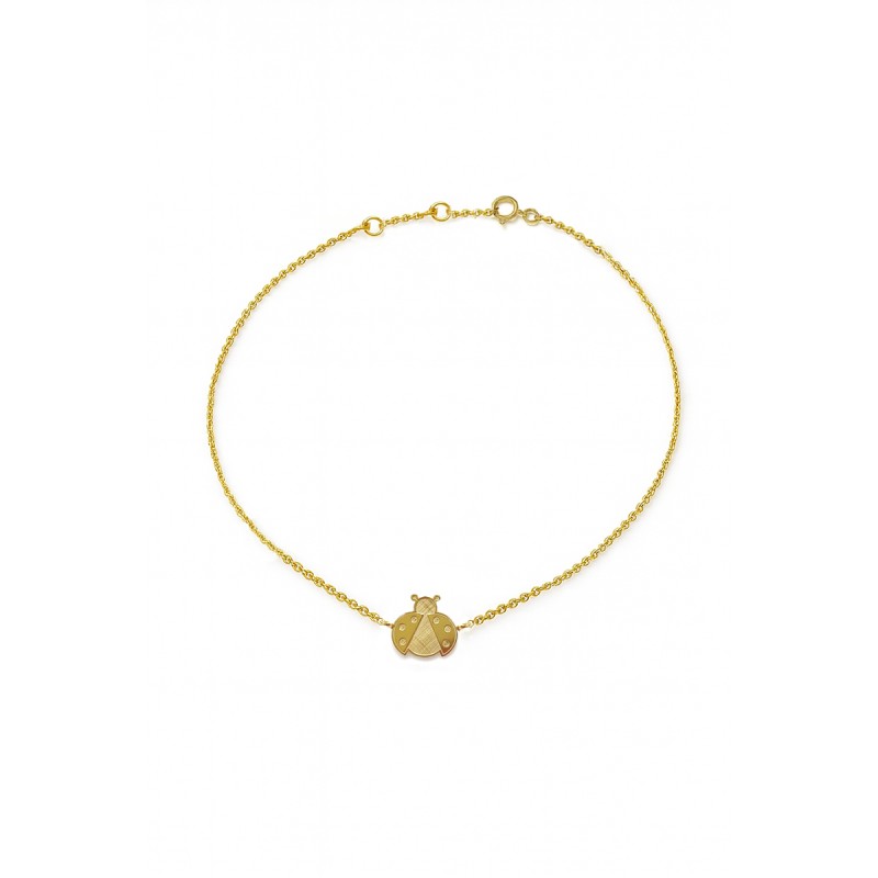 LADYBUG SILVER BRACELET WITH GOLD PLATING