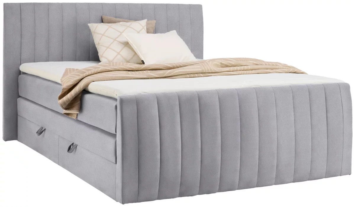 Carryhome BOXSPRING KREVET 160/200 cm siva