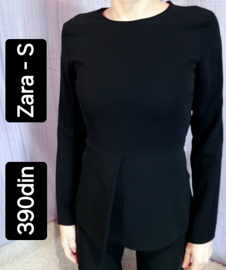 Zara ženska majica bluza crna S/36