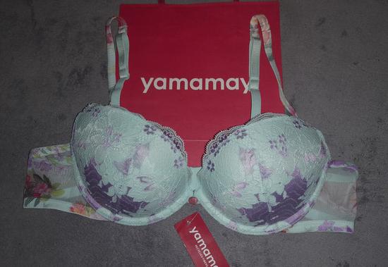 Yamamay tirkizni,roze cipka push up 80B NOVO!%