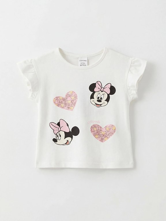 LCW baby Minnie Mouse Štampana Majica I Šorts Za Bebe Devojčice