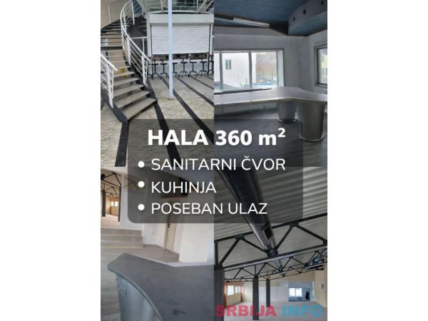 Komercijalni prostor za izdavanje 360m2 i 160m2