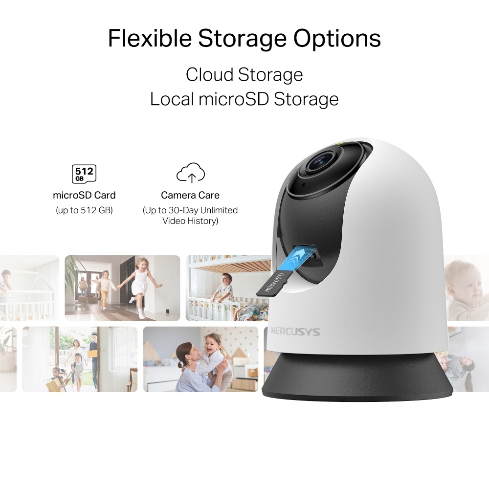 Mercusys MC230 V1.0, Pan/Tilt Home Security Wi-Fi AI Camera