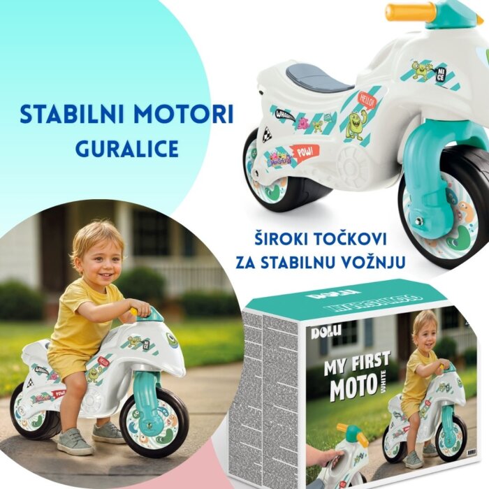 Beli motor guralica DOLU