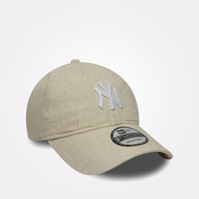 New Era NY Yankees MLB Linen Light Beige 9TWENTY Adjustable Cap