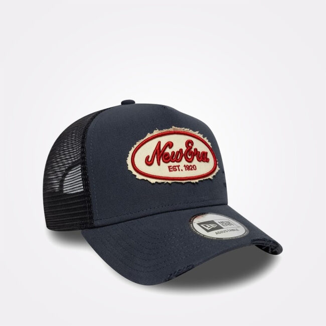New Era 9forty Af Trucker Oval Canvas Distress