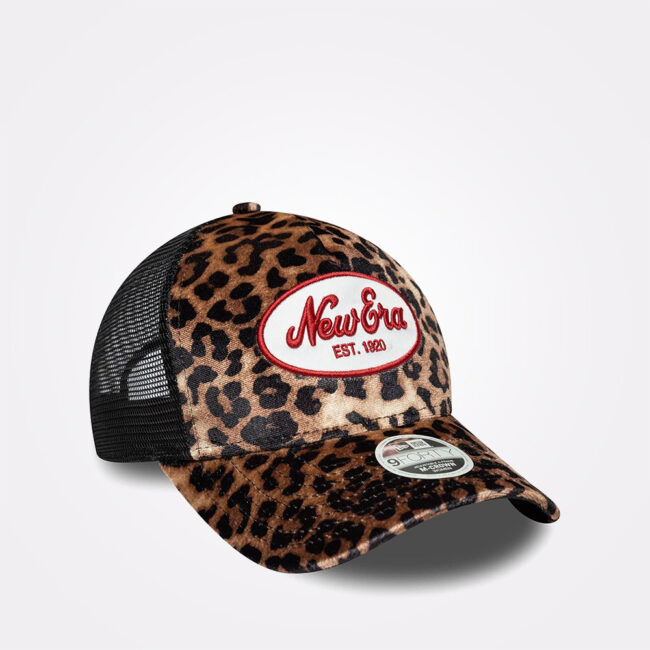 New Era Leopard Light Beige 9FORTY Trucker Cap