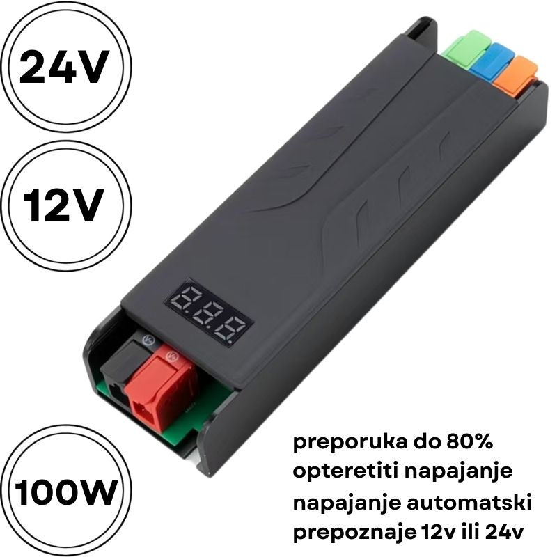 MEGGA, ADAPTIIVNO NAPAJANJE 100W 12V-24V 148*43*27 IP20, 000050