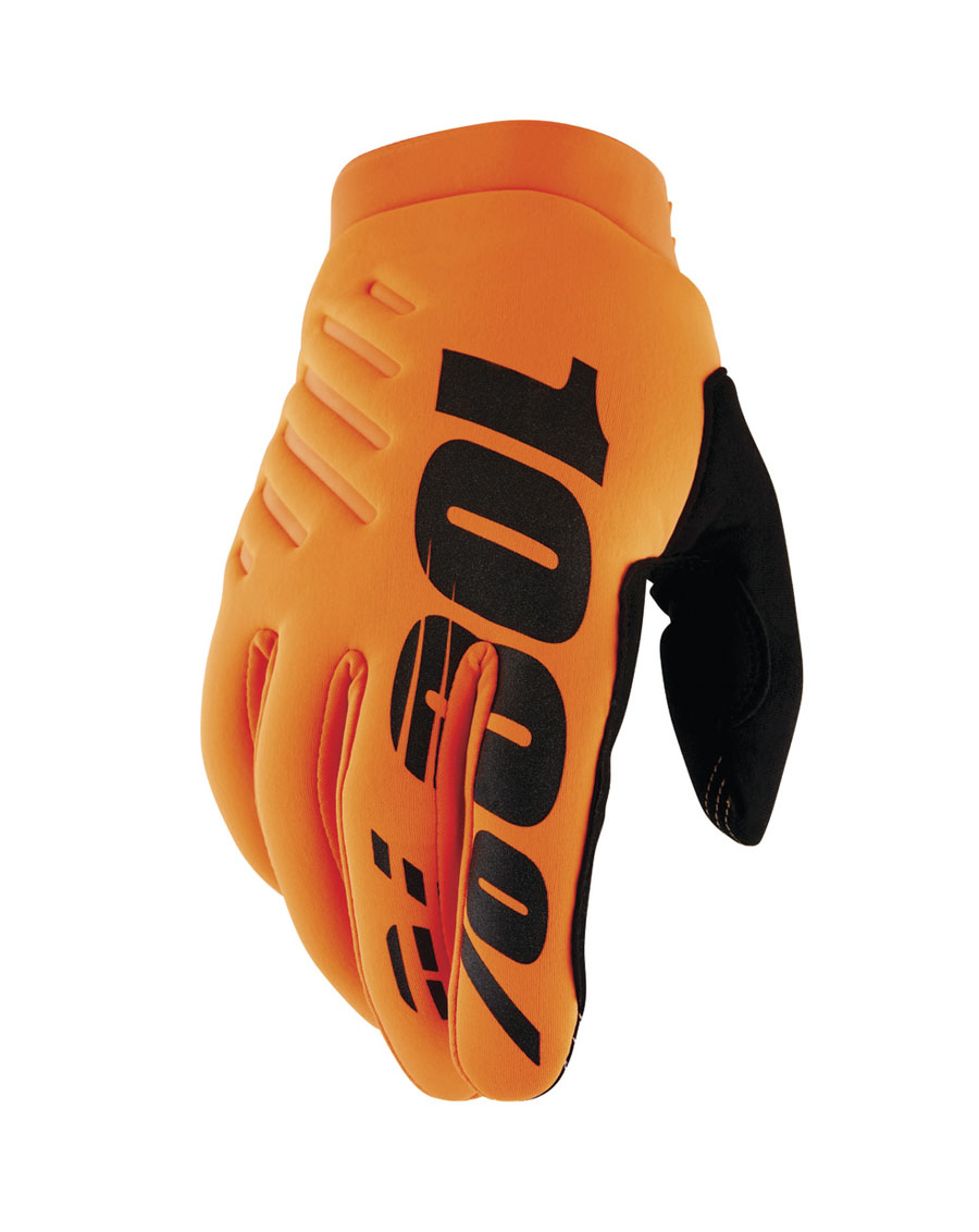 100% off road/MTB rukavice Brisker fluo orange/crne