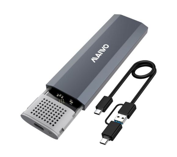 USB 3.2 Tip-C Kućište za M.2 PCIe NVMe SSD, aluminium, bez alata, K1689P