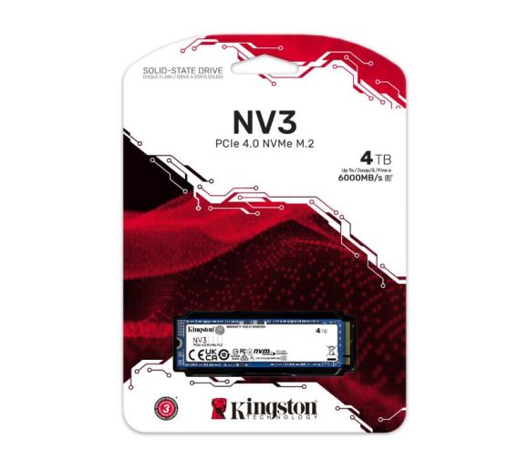 Kingston - 4TB M.2 NVMe SNV3S/4000G series NV3 SSD