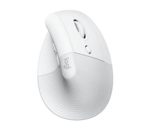 Logitech - Lift Vertical Ergonomic Wireless miš beli