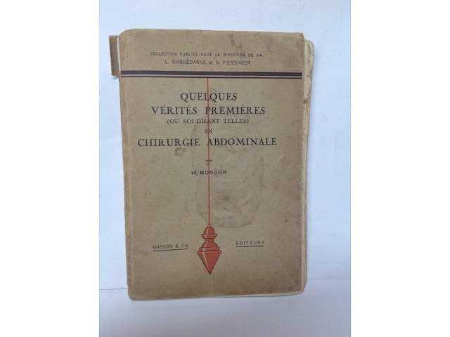 Vintage knjiga Abdominalna hirurgija na francuskom !!!