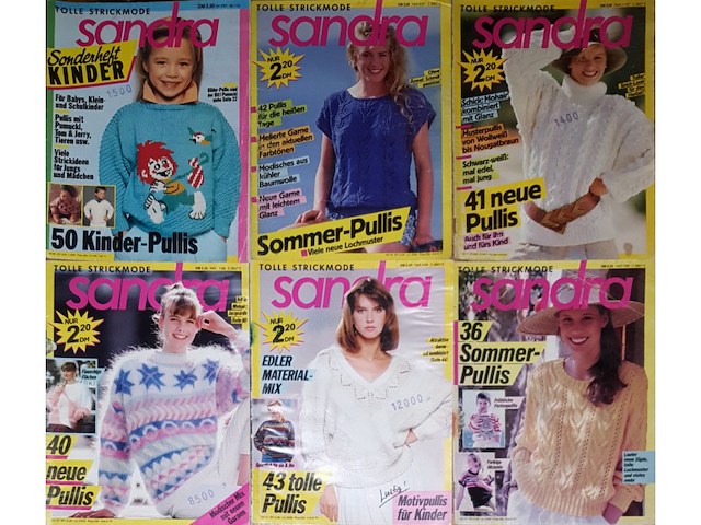 Modni Časopisi `SANDRA` 1987/1989 LOT