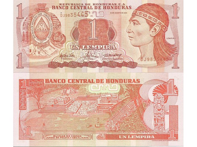HONDURAS 1 lempira 2004. UNC