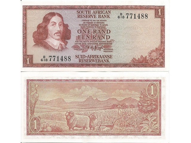 SOUTH AFRICA 1 rand 1973. UNC