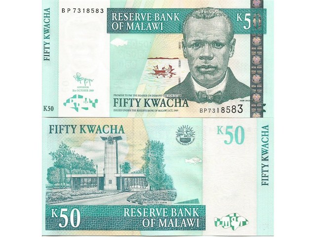 MALAWI 50 kwacha 2009. UNC