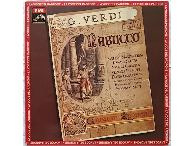 GIUSEPPE  VERDI  -  3LP Box NABUCCO
