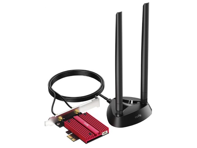 Cudy WE9300S,BE9300 Wi-Fi 7 Bluetooth 5.4 PCI-E Adapter,5.7 Gbps + 2.8 Gbps + 688 Mbps WiFi
