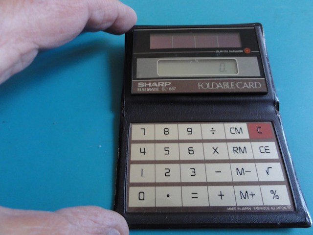 Sharp EL-867S Solar Vintage Pocket Size kalkulator