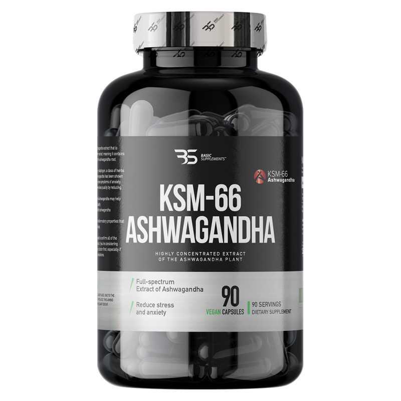 Basic Supplements Ašvaganda KSM-66 500mg 90 kapsula