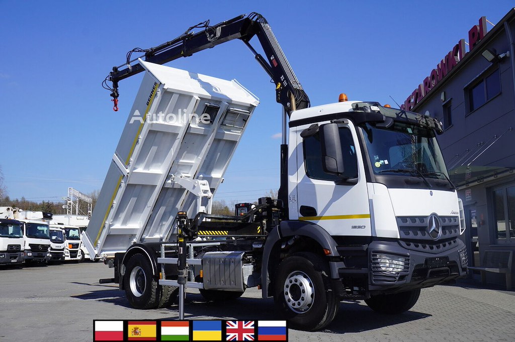 Mercedes-Benz Arocs 1830 dump truck / 90 tho. km! / HIAB 111 B-2 HIDUO kiper