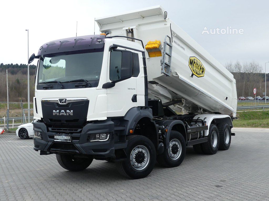 MAN TGS 41.470 / 8x8 / WYWROTKA MEILLER / MANUAL / NISKI PRZEBIEG / kiper