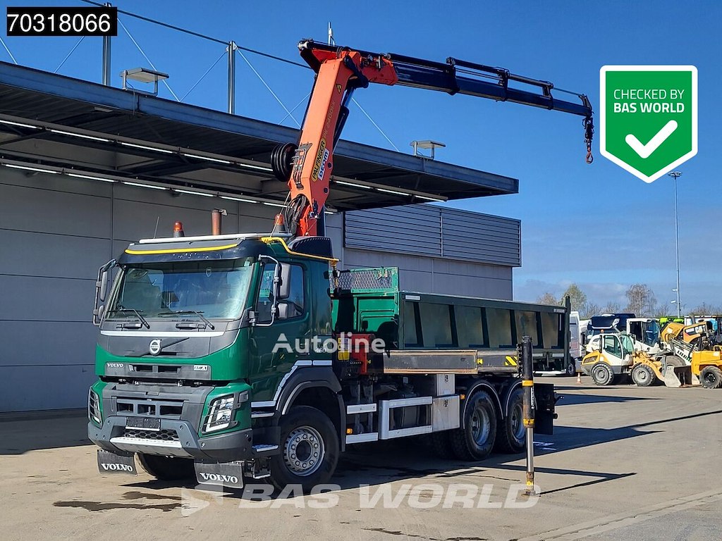 Volvo FMX 460 6X4 Palfinger PK24001-K Kran Crane 12m3 WAF tipper VEB+ kiper