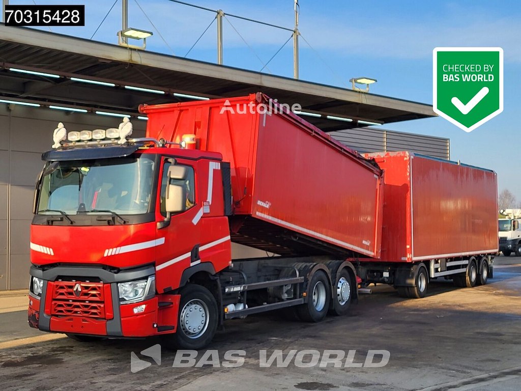 Renault T 480 6X2 Combi 31m3 Benali alu tipper + Walking floor Steering kiper