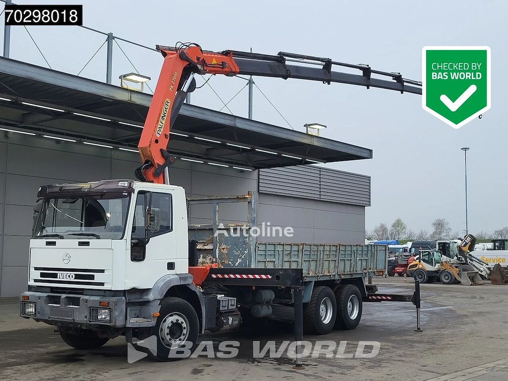 IVECO 260E30H EuroTrakker 6X4 Palfinger PK27000 E Kran crane Winch Rem kamion s ravnom platformom