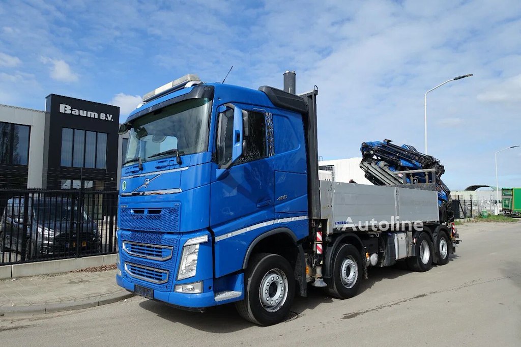 Volvo FH 460 VOLVO FH460 8X2 / FASSI 545 6X + JIB 6X / 50TM CRANE / PE kamion s ravnom platformom