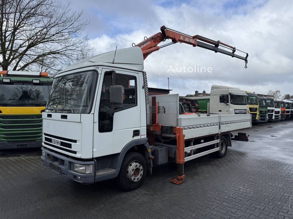 IVECO EuroCargo 80E15 Kran Atlas 60.1 kamion s ravnom platformom