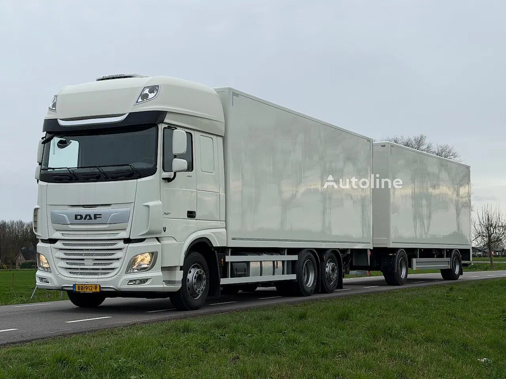 DAF XF 480 XF480FAN COMINATIE. 2021 ALLEEN ALS COMBIE kamion furgon + prikolica furgon