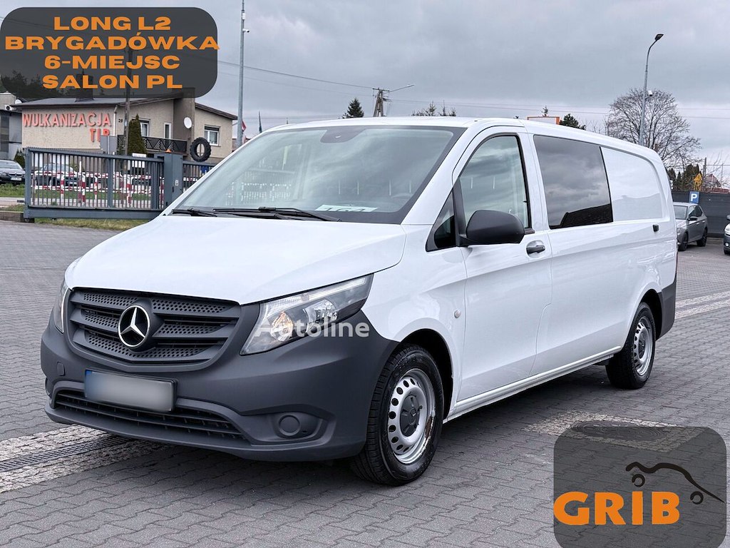 Mercedes-Benz Vito Long L2 Maxi Brygadówka Doka 6-miejsc Salon PL, Jeden Właśc kombi minibus