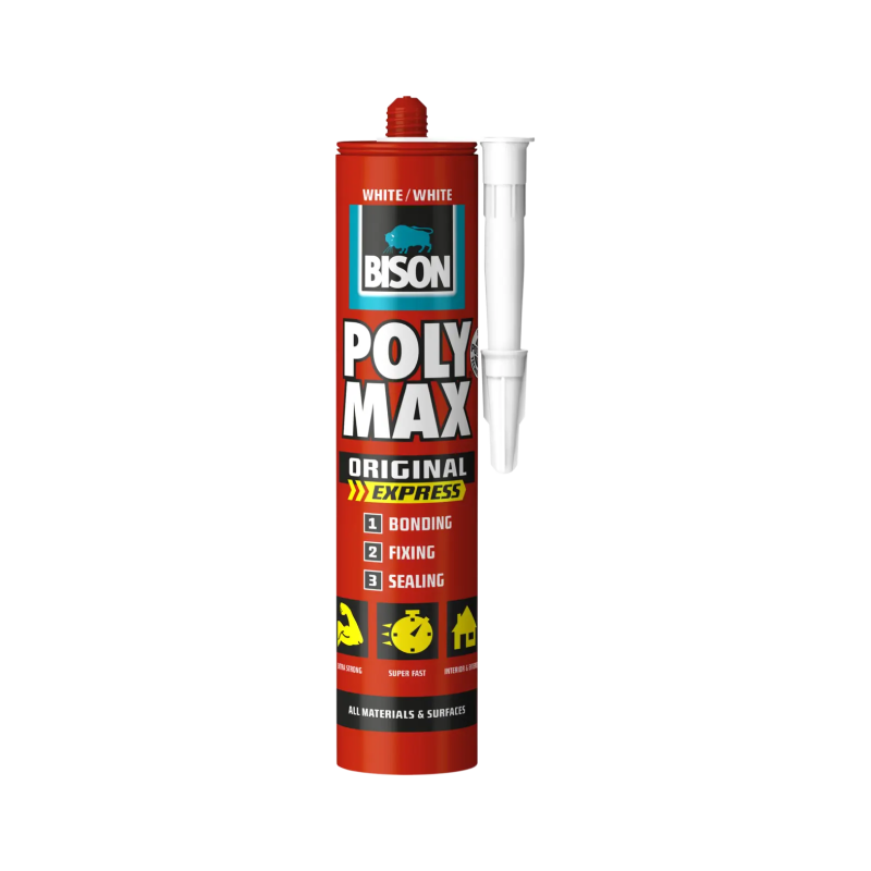 Bison POLY MAX EXPRESS 425gr UNIVERZALNI MONTAŽNI LEPAK I ZAPTIVAČ SA BRZIM STVARANJEM ZAVRŠNE ČVRSTOĆE