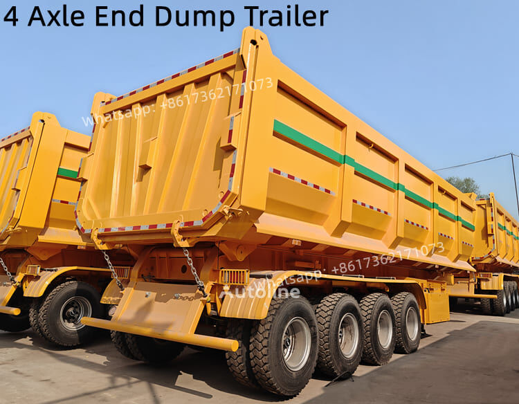 Nova Titan 4 Axle End Dump Trailer for Sale in Nigeria poluprikolica kipera