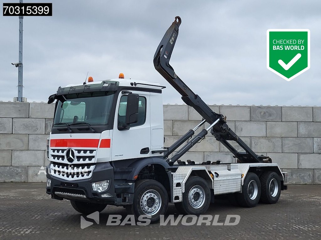 Mercedes-Benz Arocs 3248 8X4 26tons HIAB XR26Z59S containersystem Big-Axle Ste kamion rol kiper