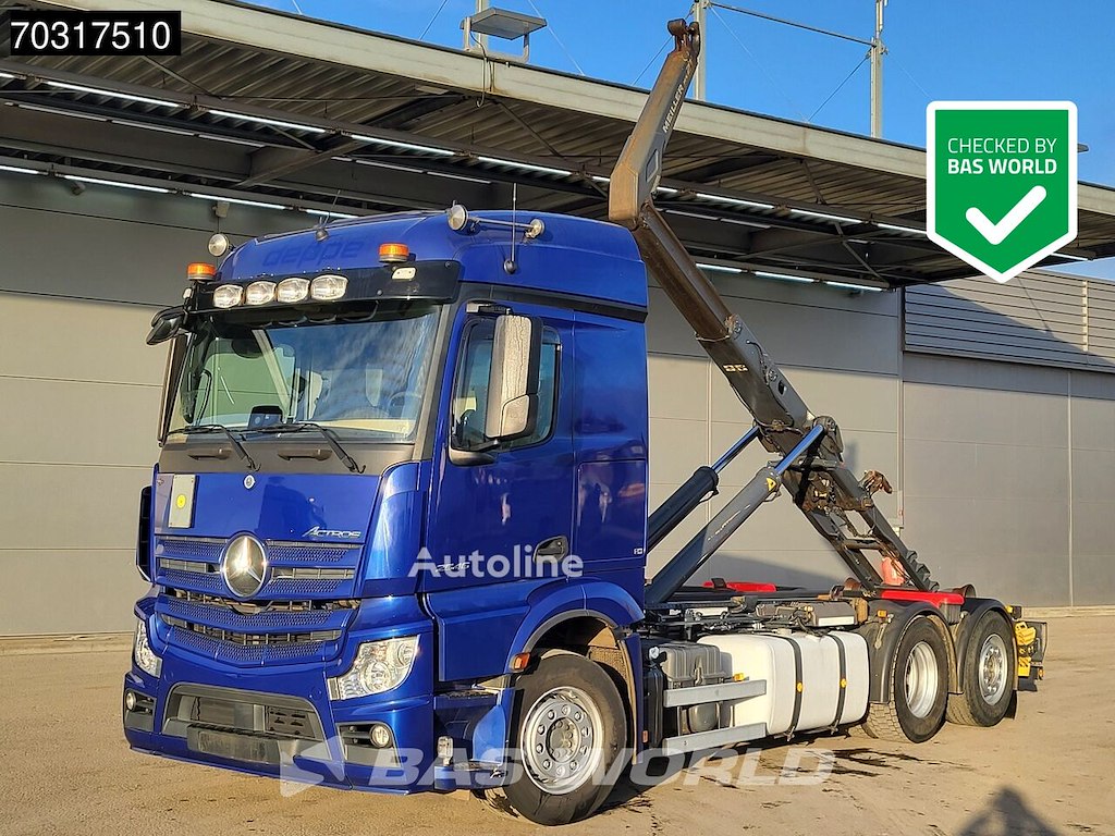 Mercedes-Benz Actros 2546 Actros 6X2 Meiller RS 21.65 containersystem Lift-Len kamion rol kiper