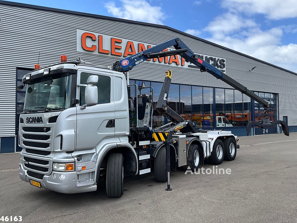 Scania R 480 10x4 Retarder HMF 16 Tonmeter Z-kraan kamion rol kiper