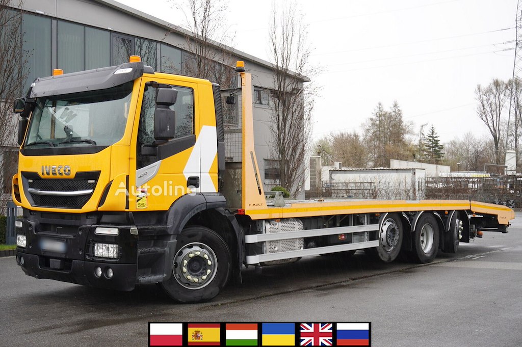 IVECO Stralis 420 8x2 / Fiault tow truck superstructure / 2 steering a autotransporter