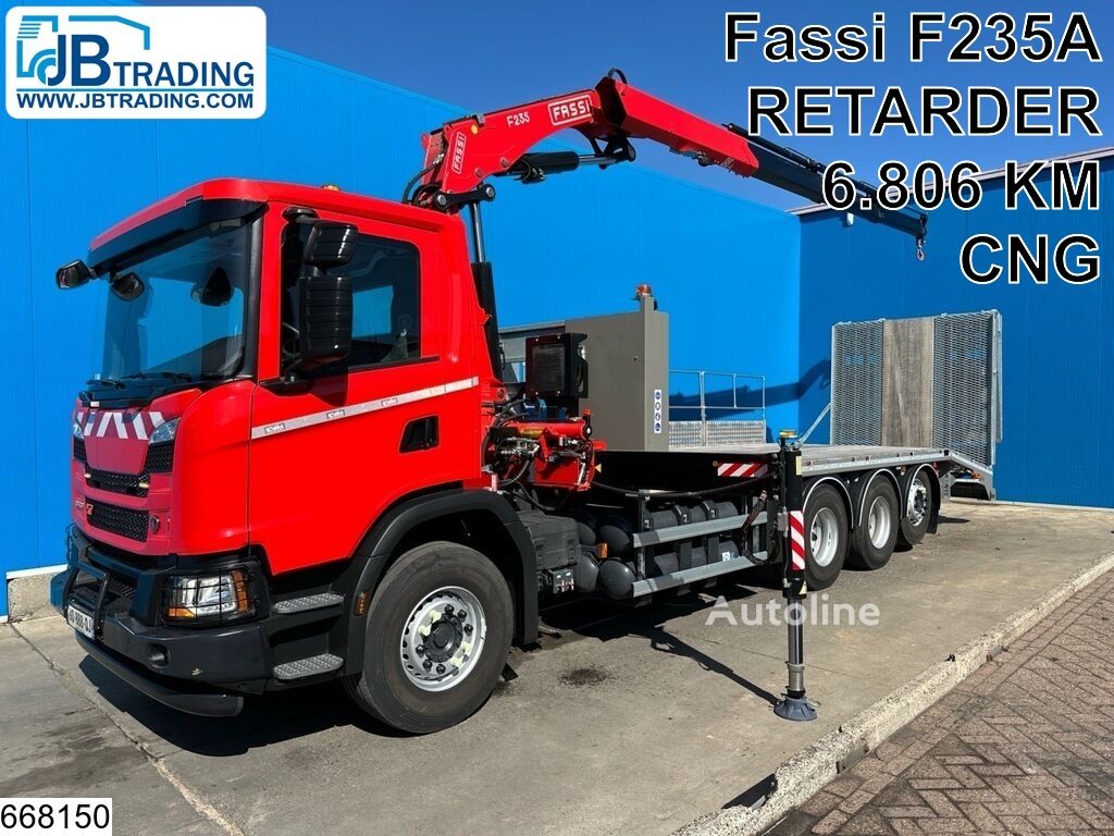 Scania G 410 EURO 6e, CNG, 8x4, Retarder, Fassi šlep auto