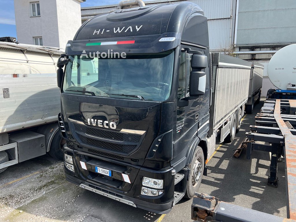 IVECO Stralis Hi-Way 500, trasporti bottiglie kamion s ceradom + prikolica sa ceradom