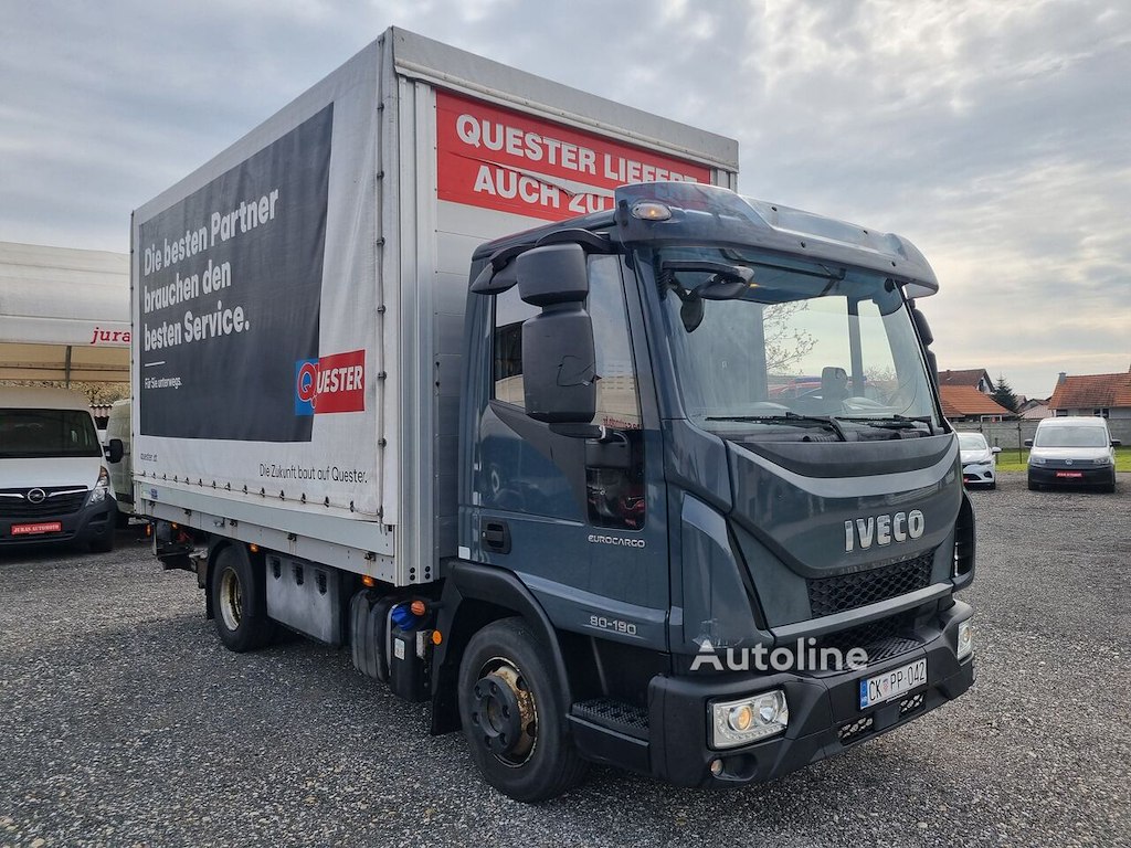 IVECO EuroCargo 80-190 CERADA + RAMPA, 4.5m dužina sanduka kamion s ceradom